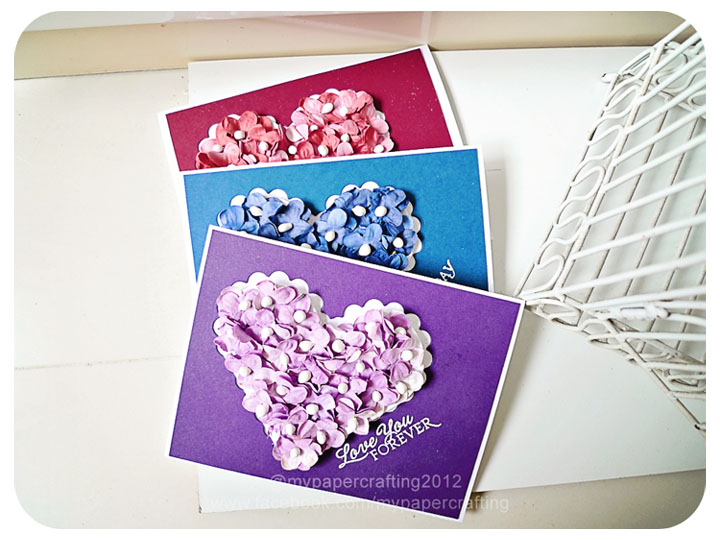 Floral Heart Shape Card on Luulla