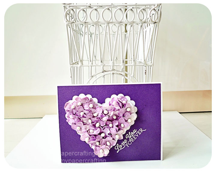 Floral Heart Shape Card on Luulla