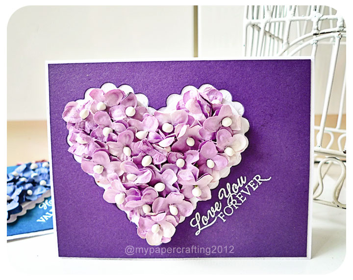 Floral Heart Shape Card on Luulla