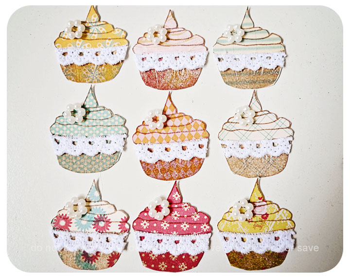 Cupcake Handmade Embellishment on Luulla