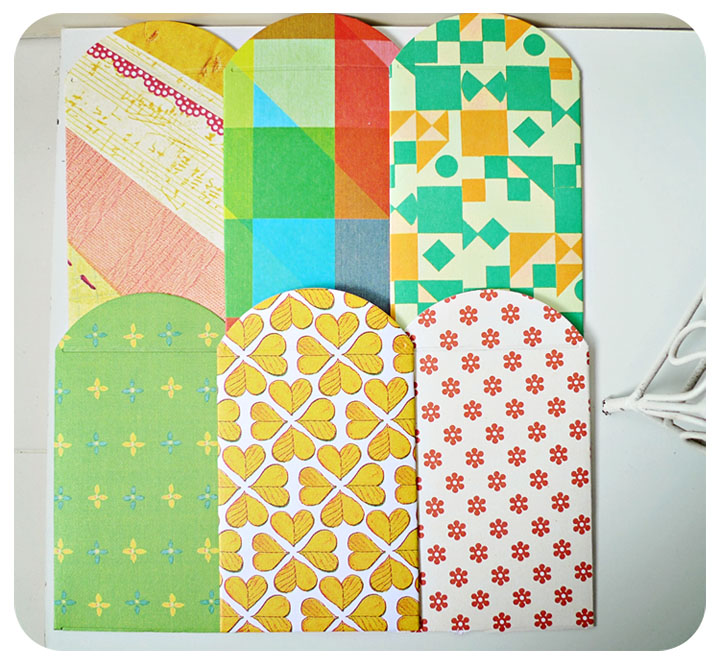 6 Mini Pattern Paper Envelope / Pack on Luulla