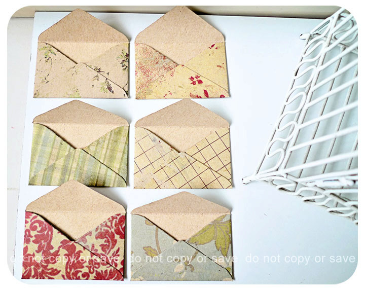 Envelope Tiny Kraft Pattern Paper on Luulla